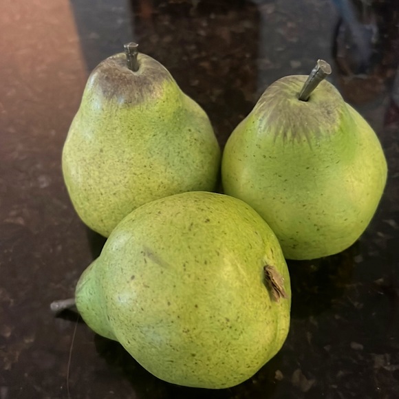 Pottery Barn | Accents | Pottery Barn Set Of 3 Decorative Faux Pears In ...